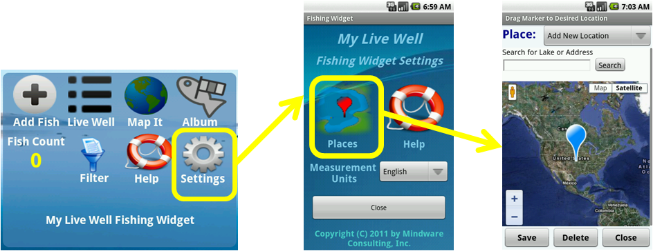 Setting up Places – My Fishing Journal Widget – Mindware Consulting, Inc.