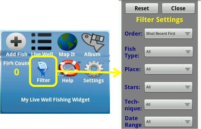 Using Filters – My Fishing Journal Widget – Mindware Consulting, Inc.